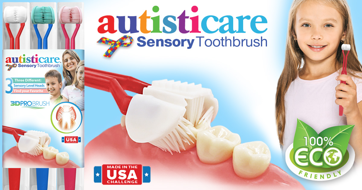 autisticare | Sensory 3-Sided Toothbrush - Autism Spectrum - Autistic ...